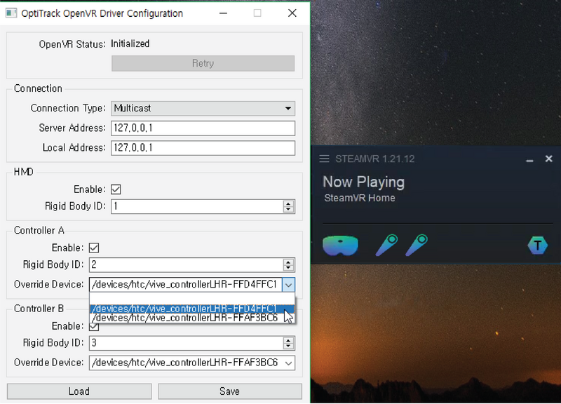 Unity: HMD Setup - EXTERNAL OptiTrack Documentation